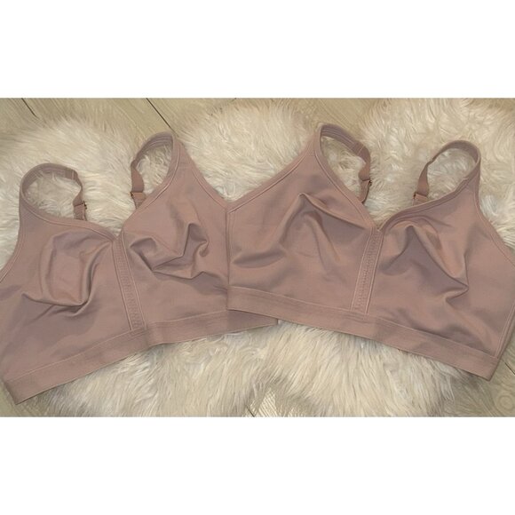 2 Soma Embraceable FC Wireless Unlined Bralettes Bras Womens 40DDD Pink